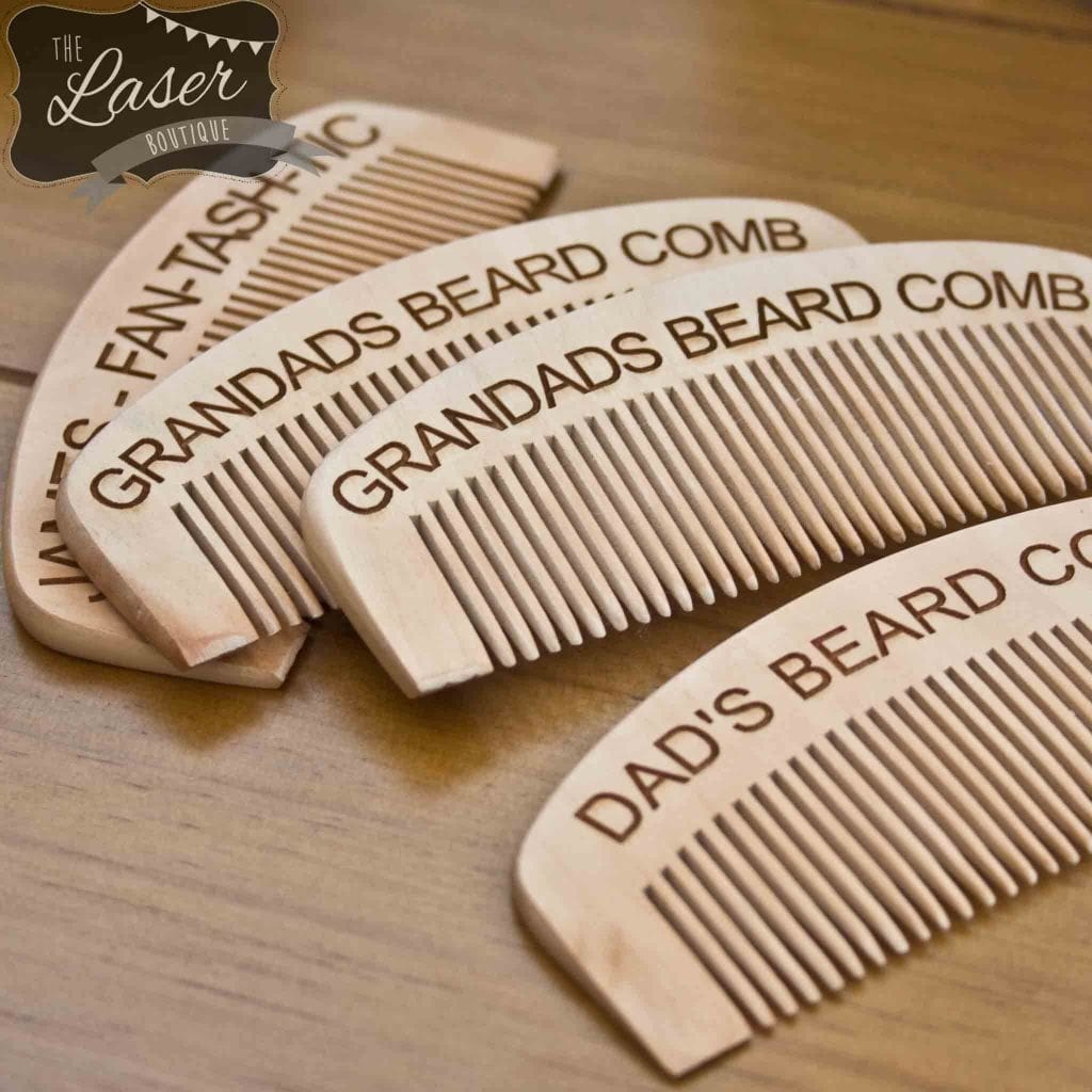 Personalised Wooden Beard Comb | The Laser Boutique