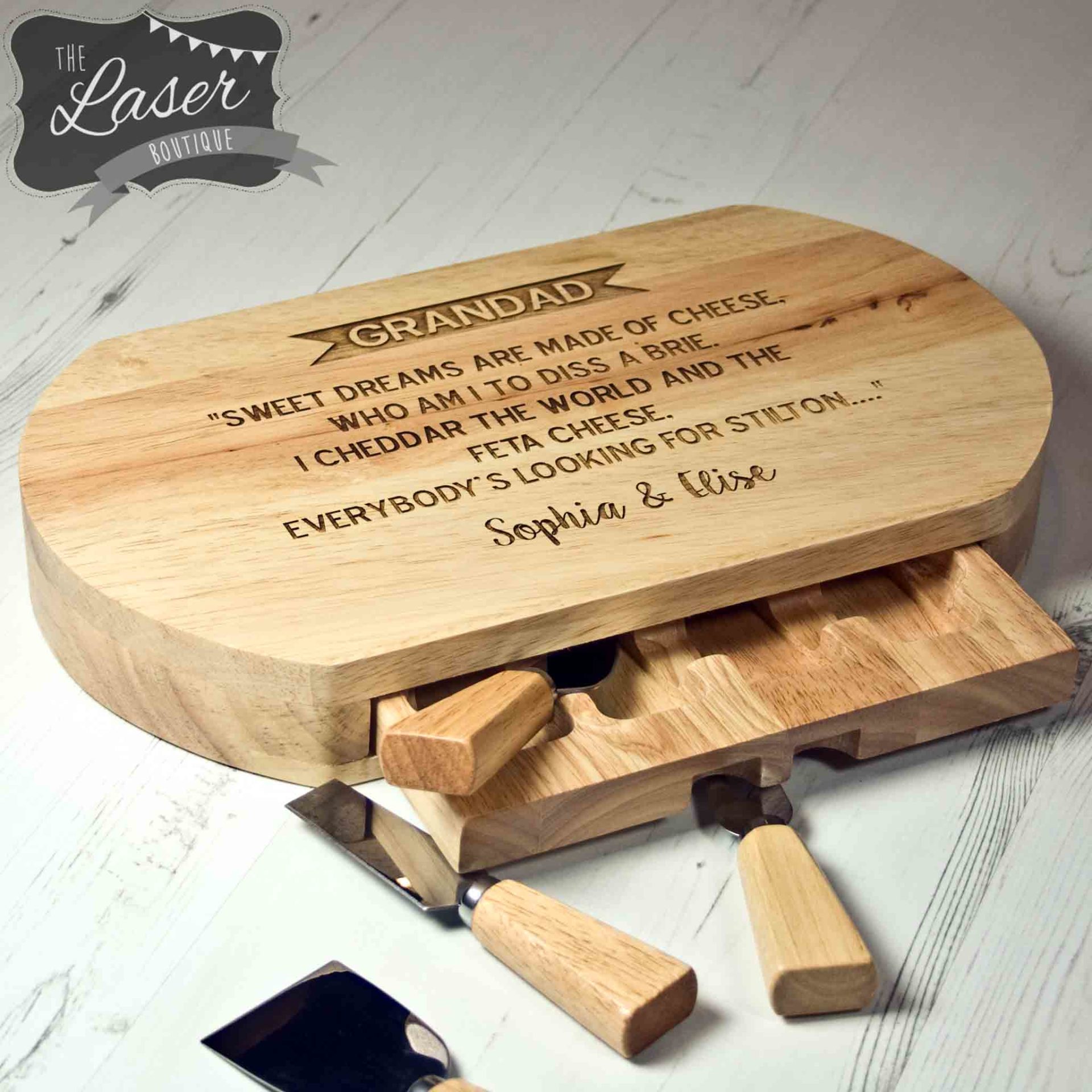 Personalised Cheese Boards, Engraved Cheese Boards