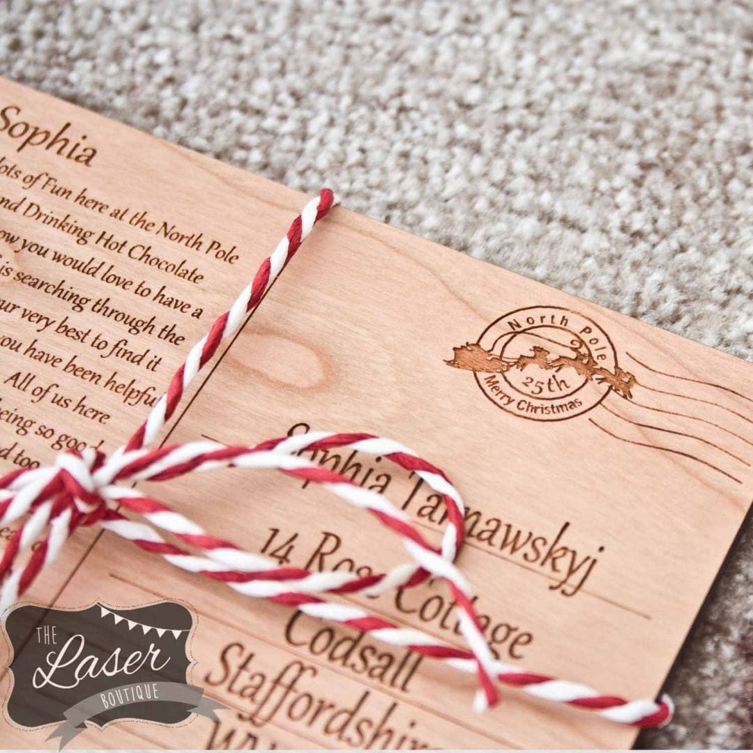 Personalised Santa Post Card | The Laser Boutique