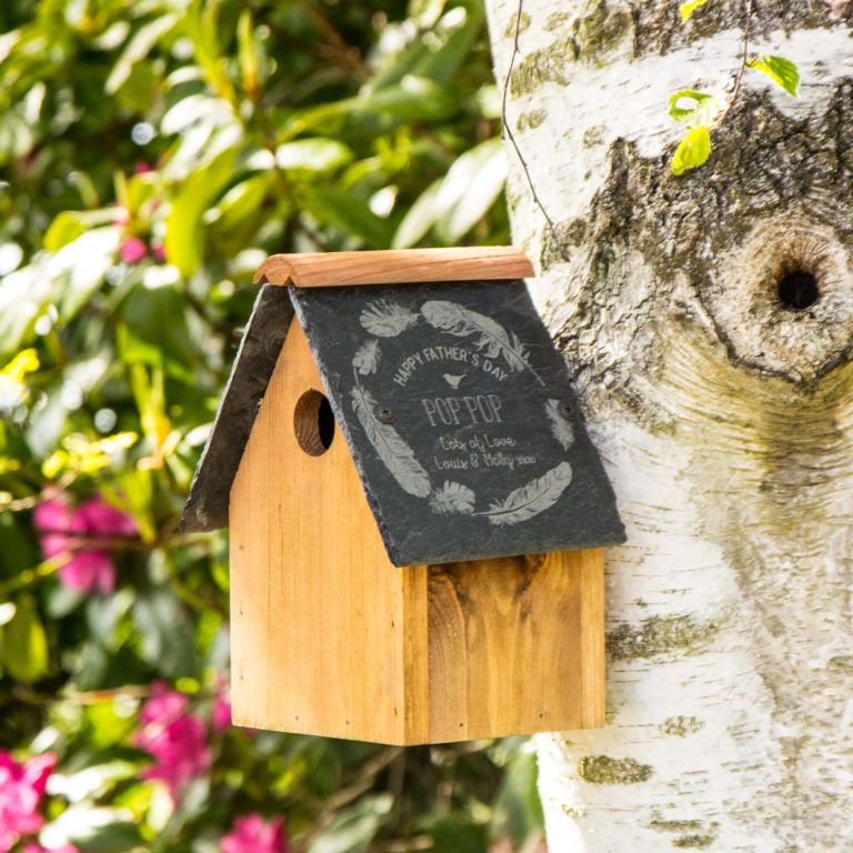 Personalised Bird Box Slate / Bird Nest | The Laser Boutique