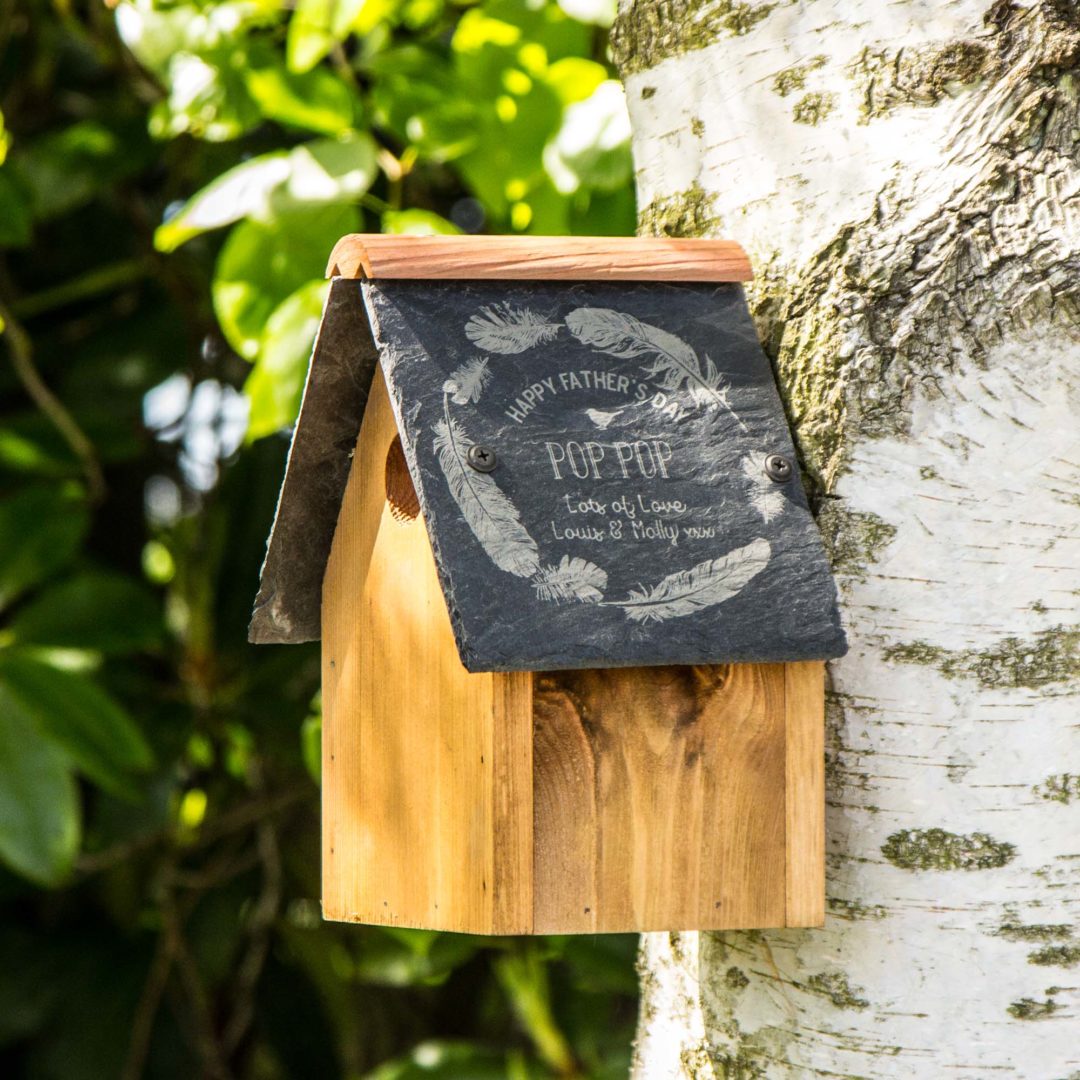 Personalised Bird Box Slate / Bird Nest | The Laser Boutique