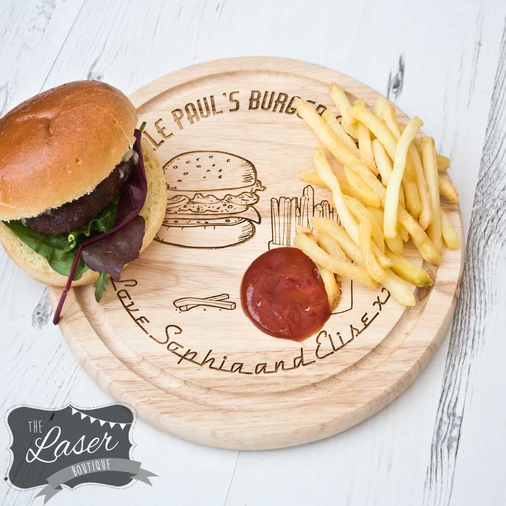 Burger & Chips Board - The Laser Boutique