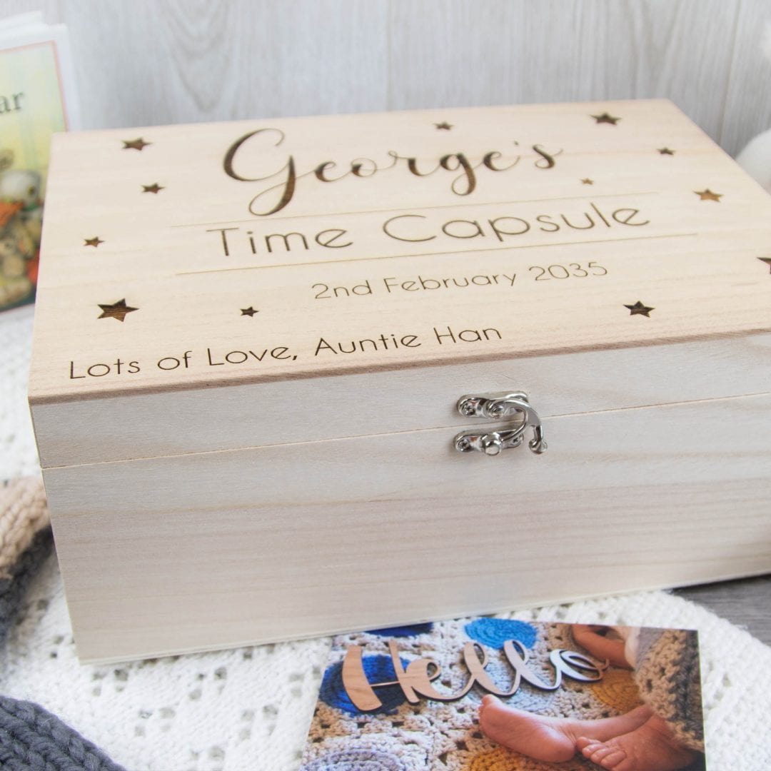 Personalised Wooden Time Capsule Box | The Laser Boutique