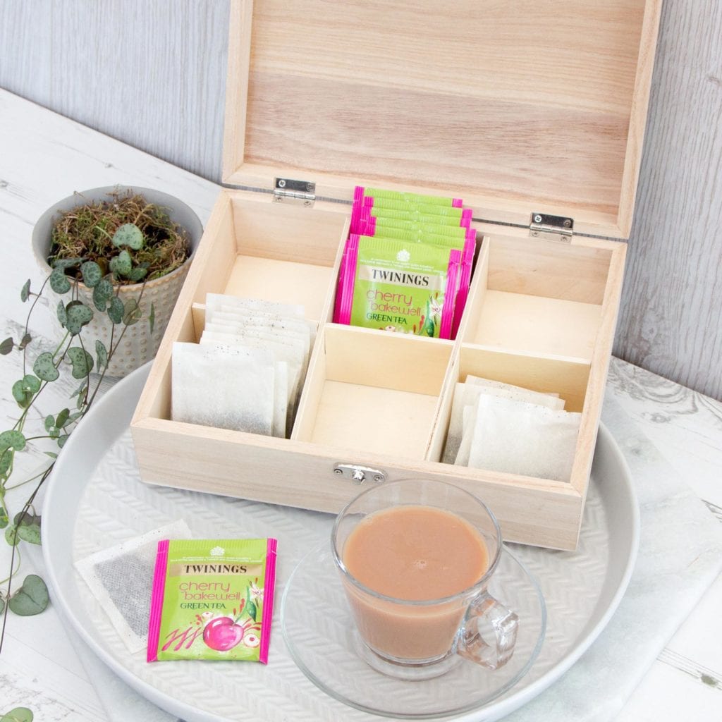 Personalised Tea Box, Tea Bag Storage Box | The Laser Boutique