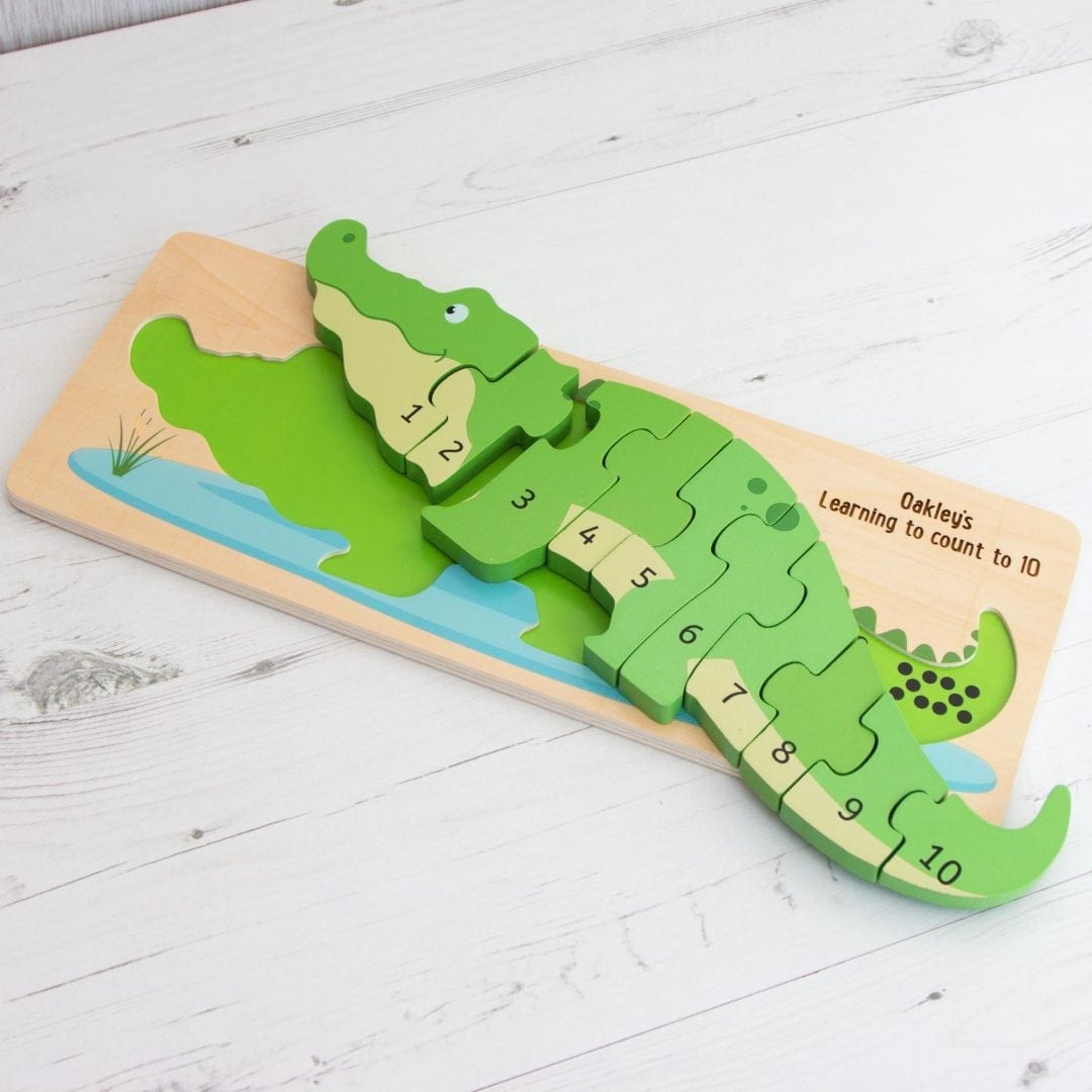 Personalised Crocodile Number Puzzle | The Laser Boutique
