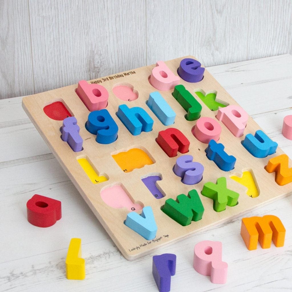 Personalised Chunky Alphabet Puzzle - Lowercase & Uppercase | The Laser ...