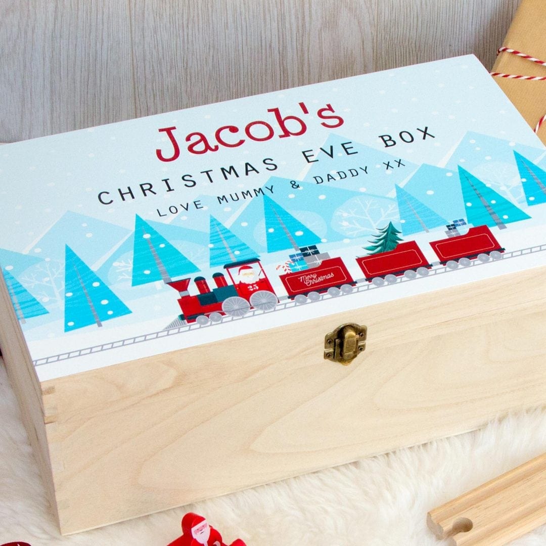 Personalised Christmas Eve Box - Santa's Train Theme Rectangle | The ...