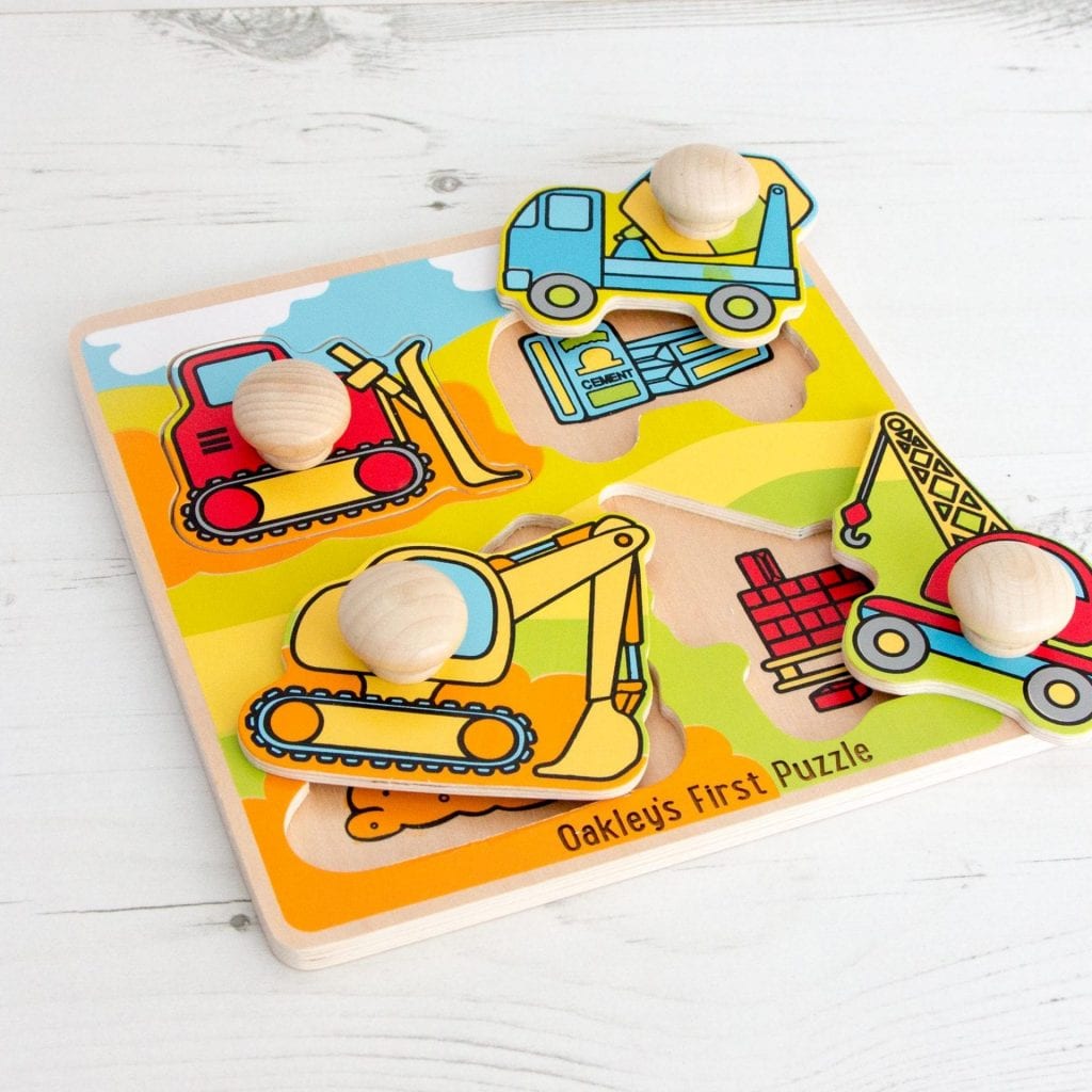 Personalised My First Peg Puzzle (Construction) | The Laser Boutique