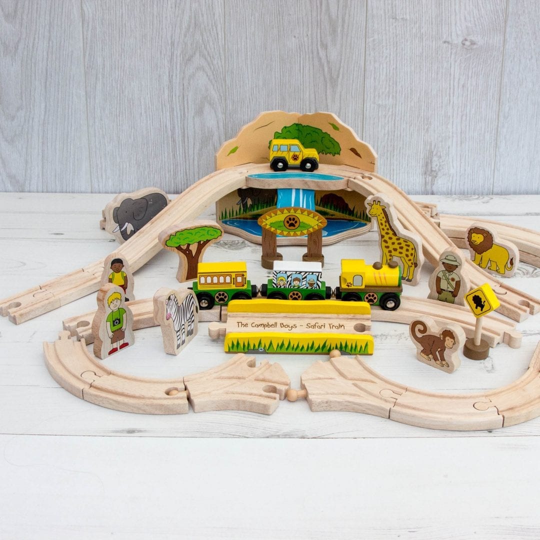 Personalised Safari Train Set | The Laser Boutique