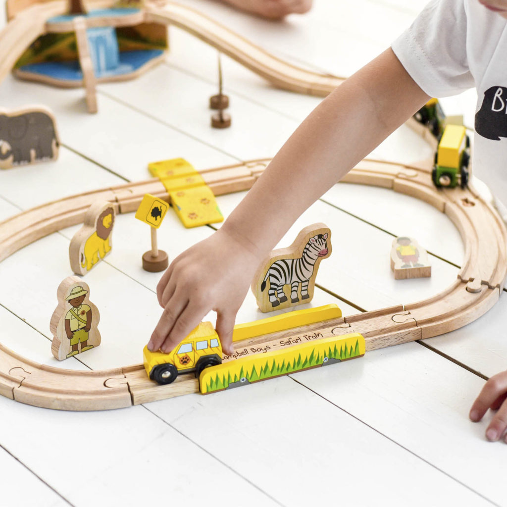 Personalised Safari Train Set | The Laser Boutique
