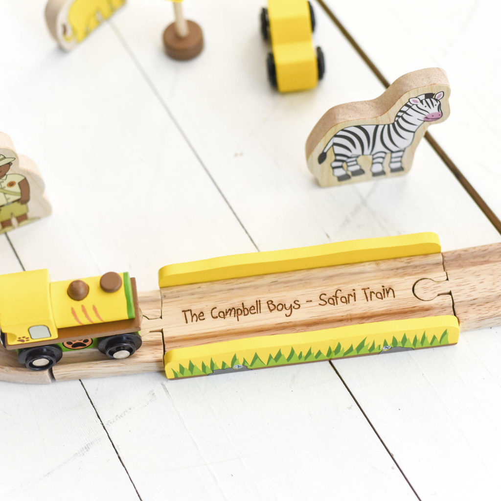 Personalised Safari Train Set | The Laser Boutique