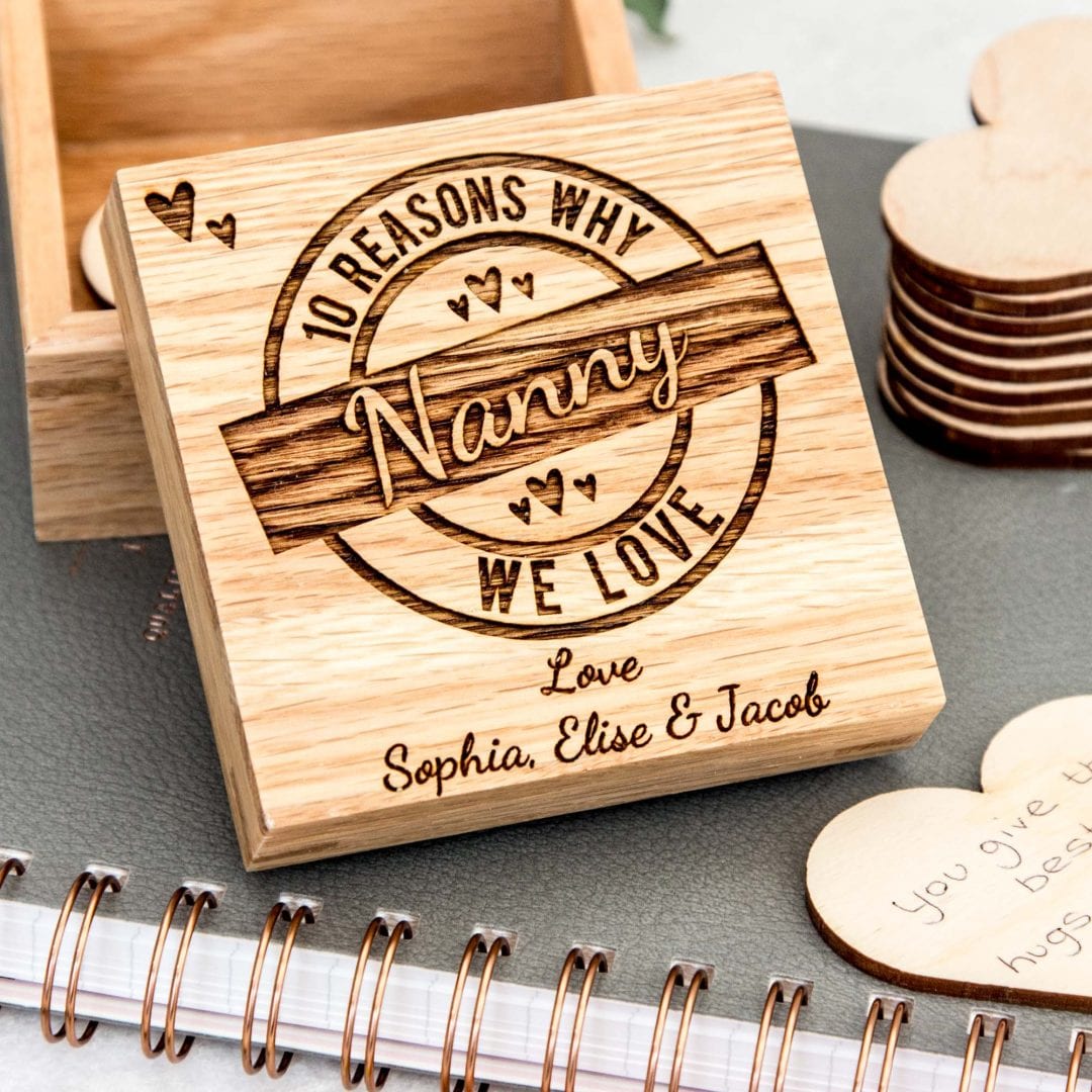 Personalised Ten Reasons Why Box Female Version | The Laser Boutique