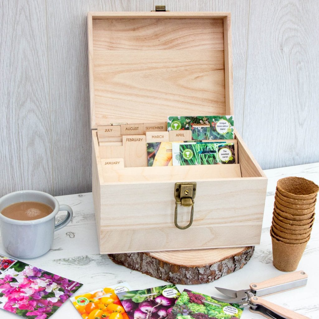 Personalised Wooden Garden Seed Box | The Laser Boutique