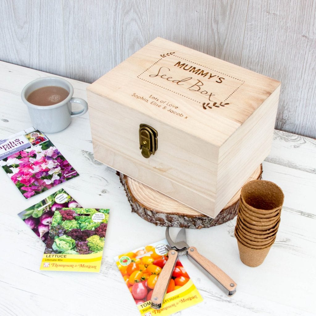 Personalised Wooden Garden Seed Box | The Laser Boutique