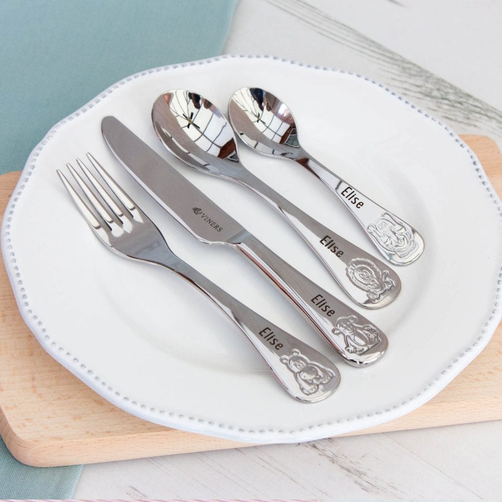 Personalised Childrens Cutlery Set | Personlised Kids Cutlery