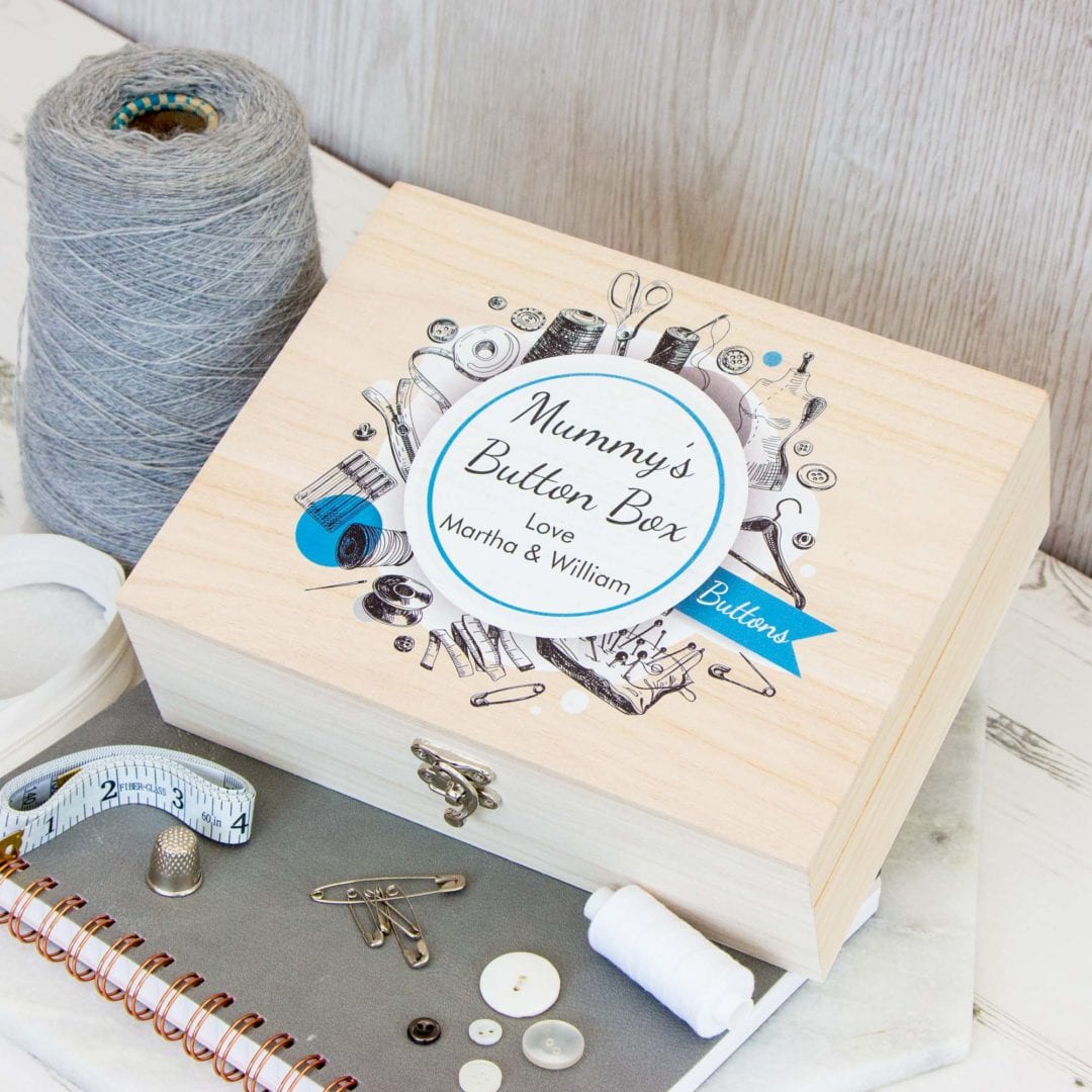 Personalised Button Storage Box | The Laser Boutique
