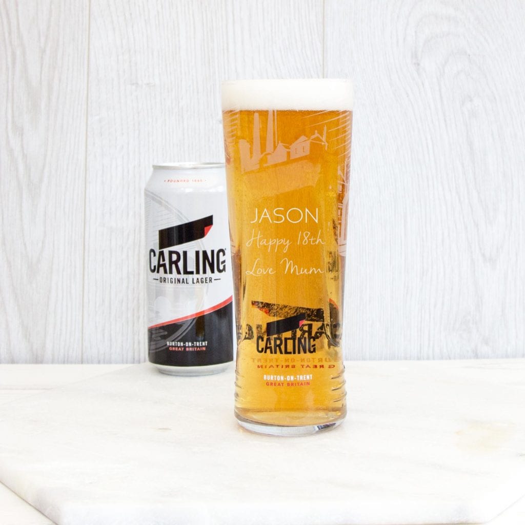Personalised Carling Pint Glass | The Laser Boutique