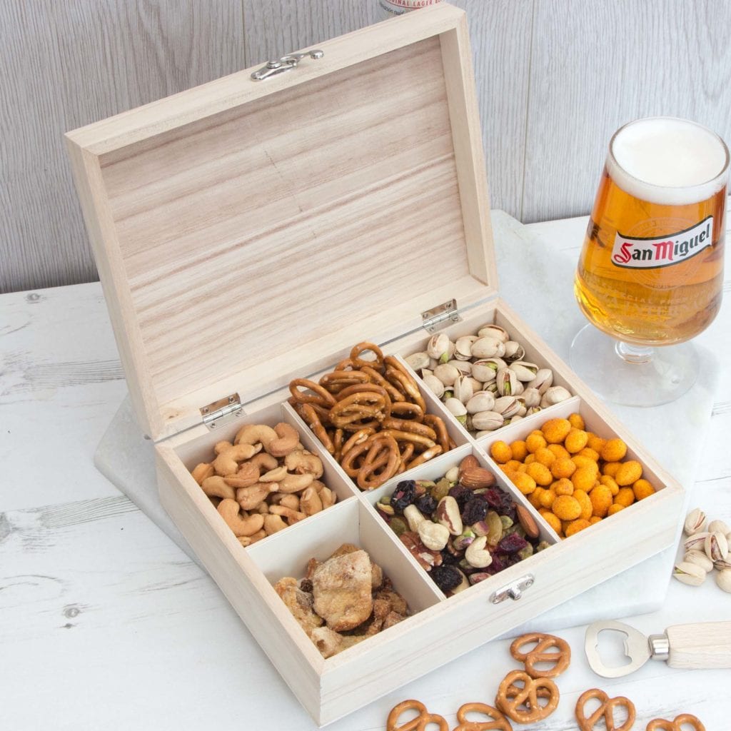 Personalised Beer & Snack Treat Goody Box | The Laser Boutique