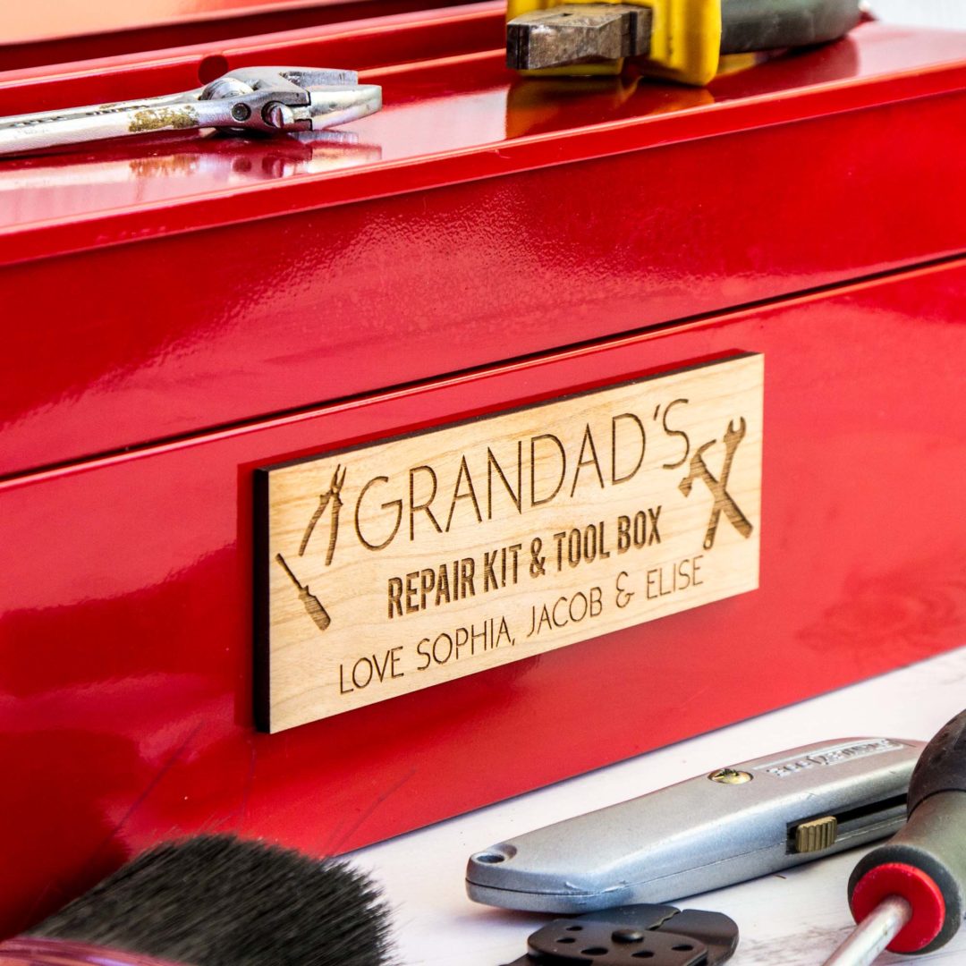 Personalised Tool Box Metal 3 Compartment With Handle