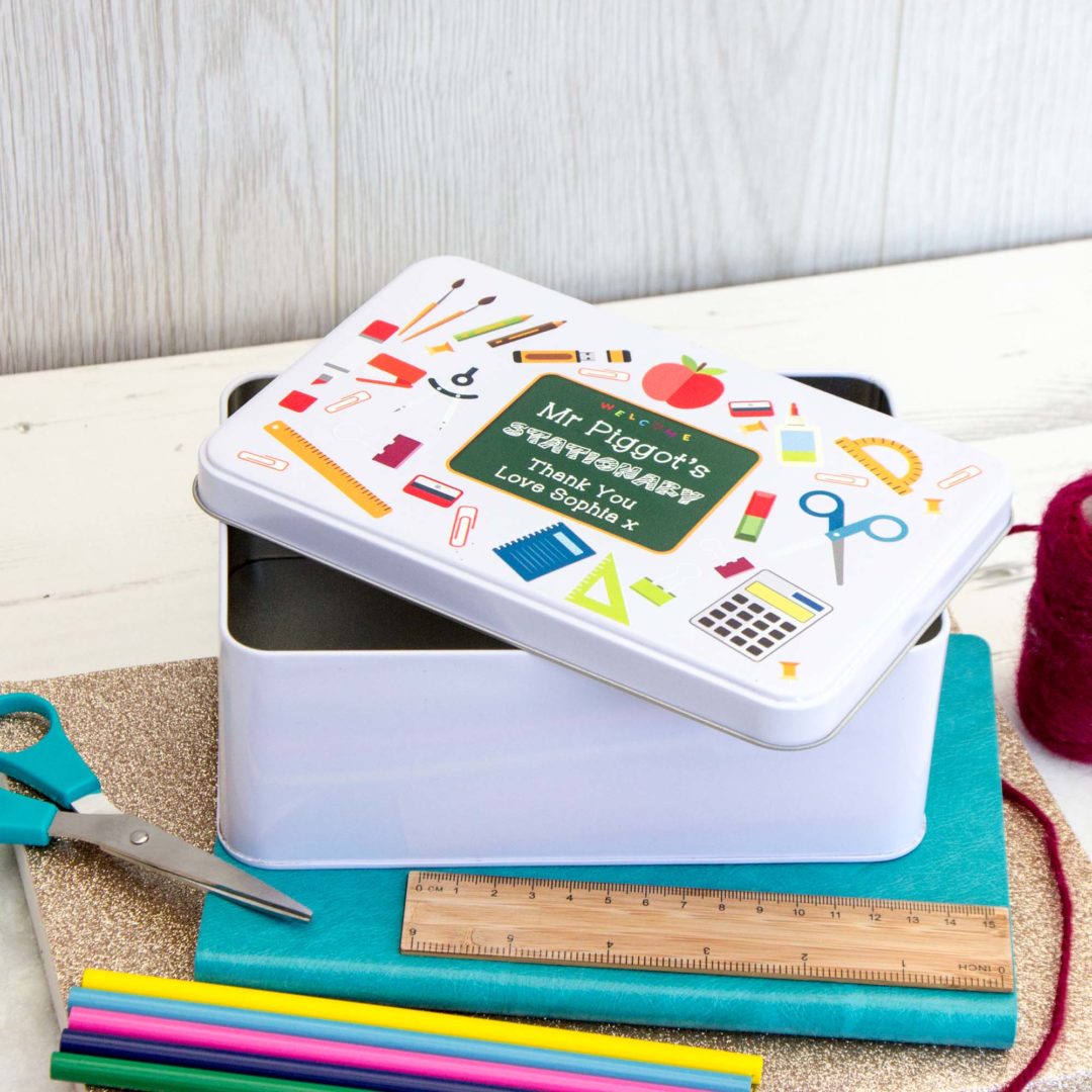 Personalised Teacher Stationery Tin