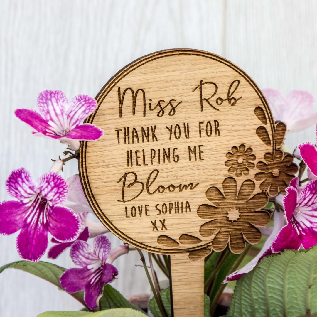 Personalised Teacher Plant Pot Sign | The Laser Boutique