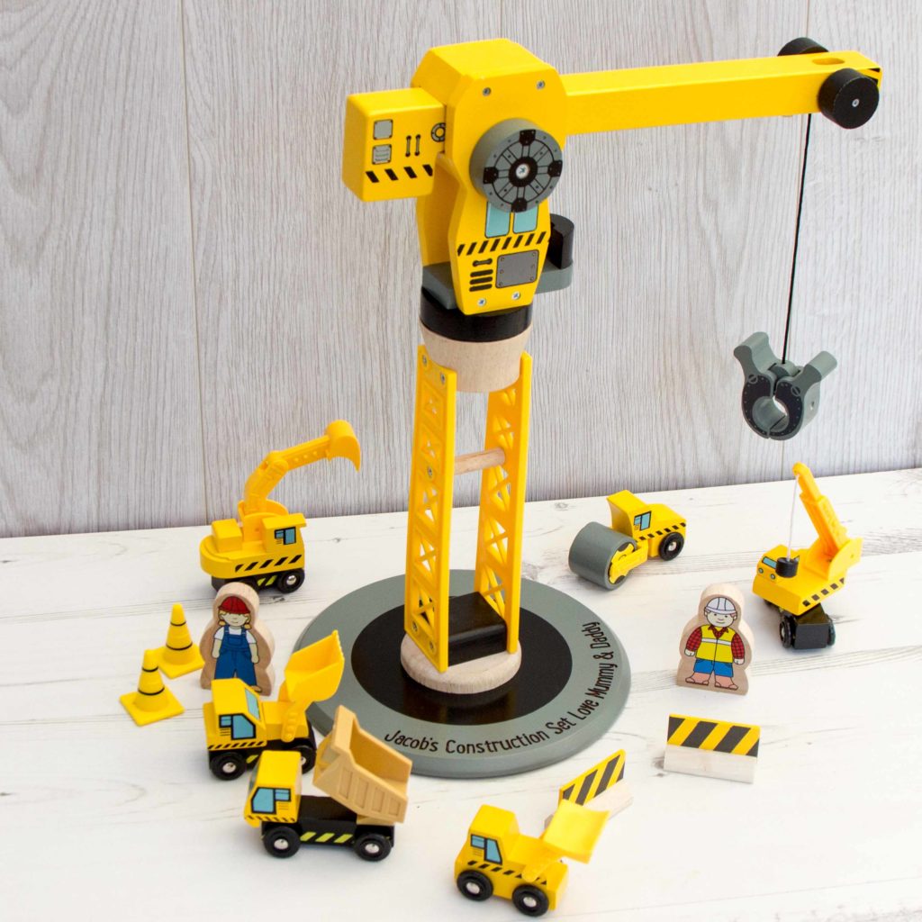 Personalised Big Crane Construction Set | The Laser Boutique