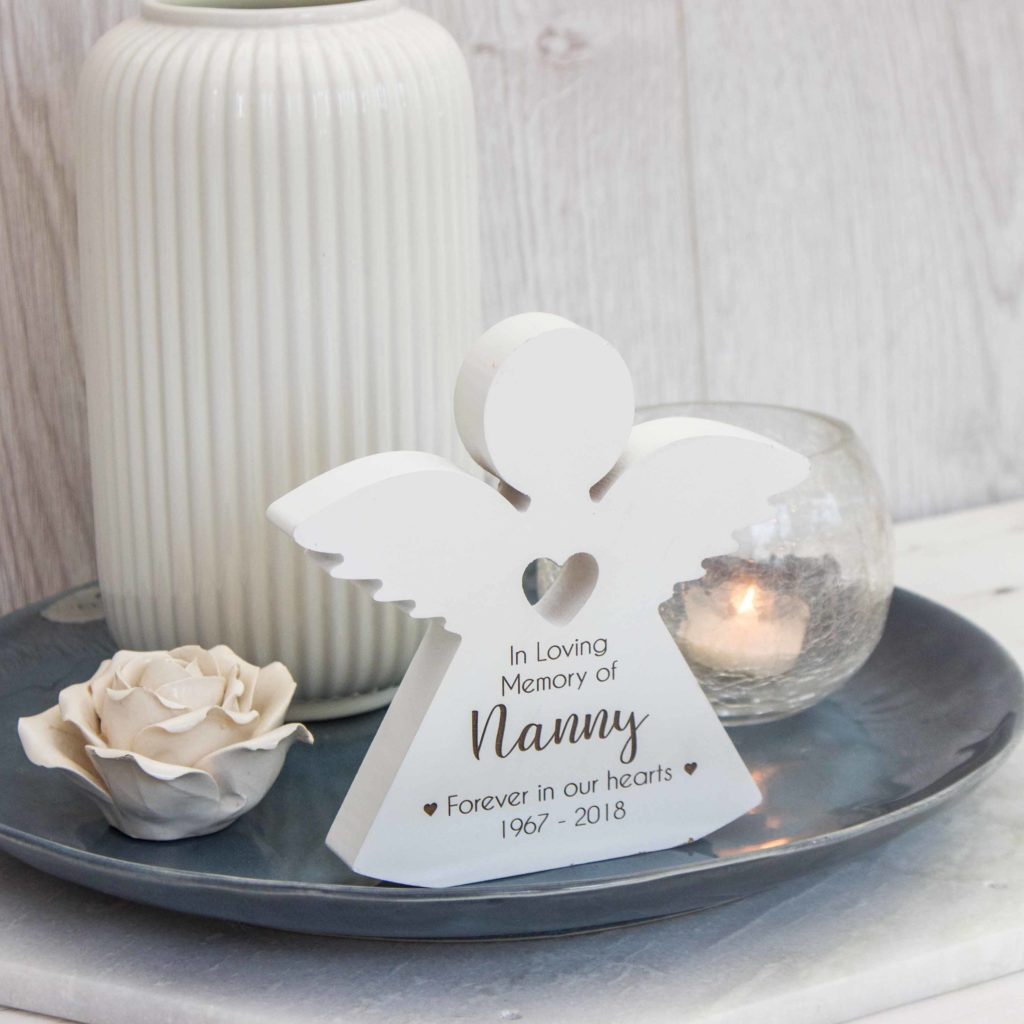 Personalised Memorial Freestanding Angel | The Laser Boutique