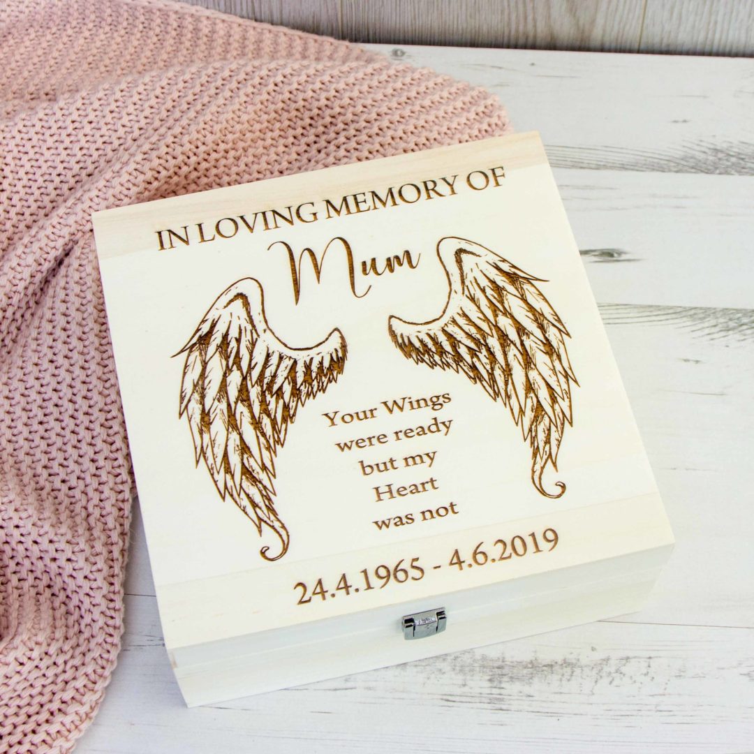 Personalised Memorial Memory Square Box | The Laser Boutique