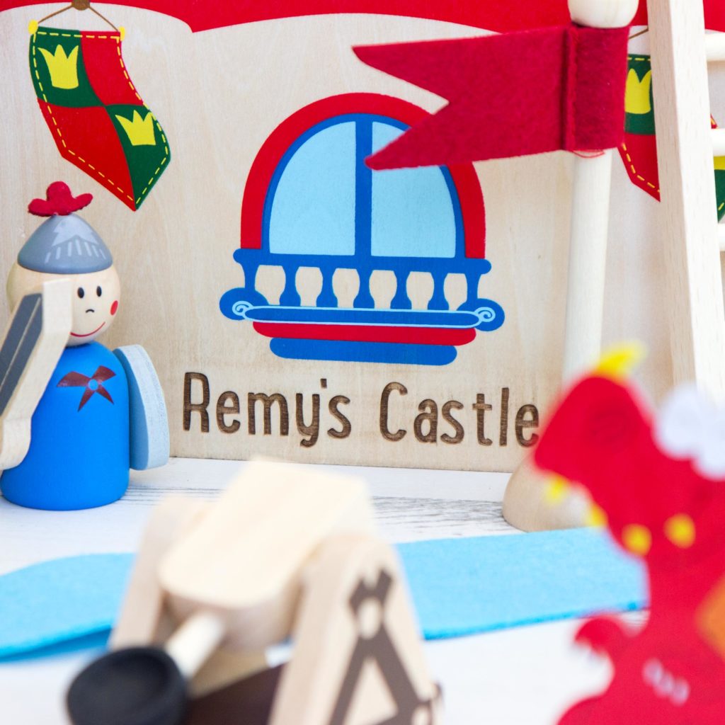 Personalised Castle Medieval Play Set Wooden Toy | The Laser Boutique
