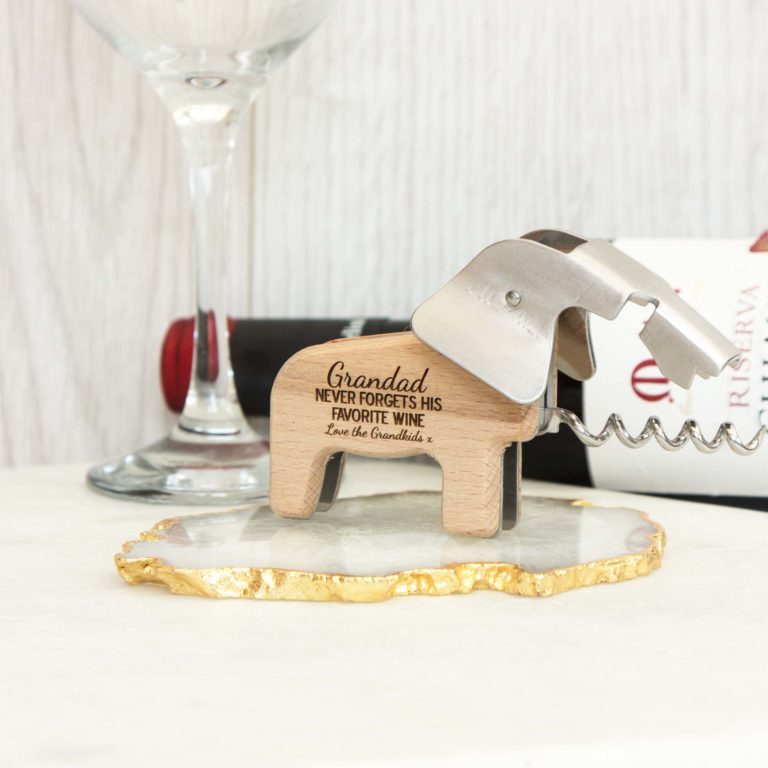 Personalised Elephant Corkscrew | The Laser Boutique