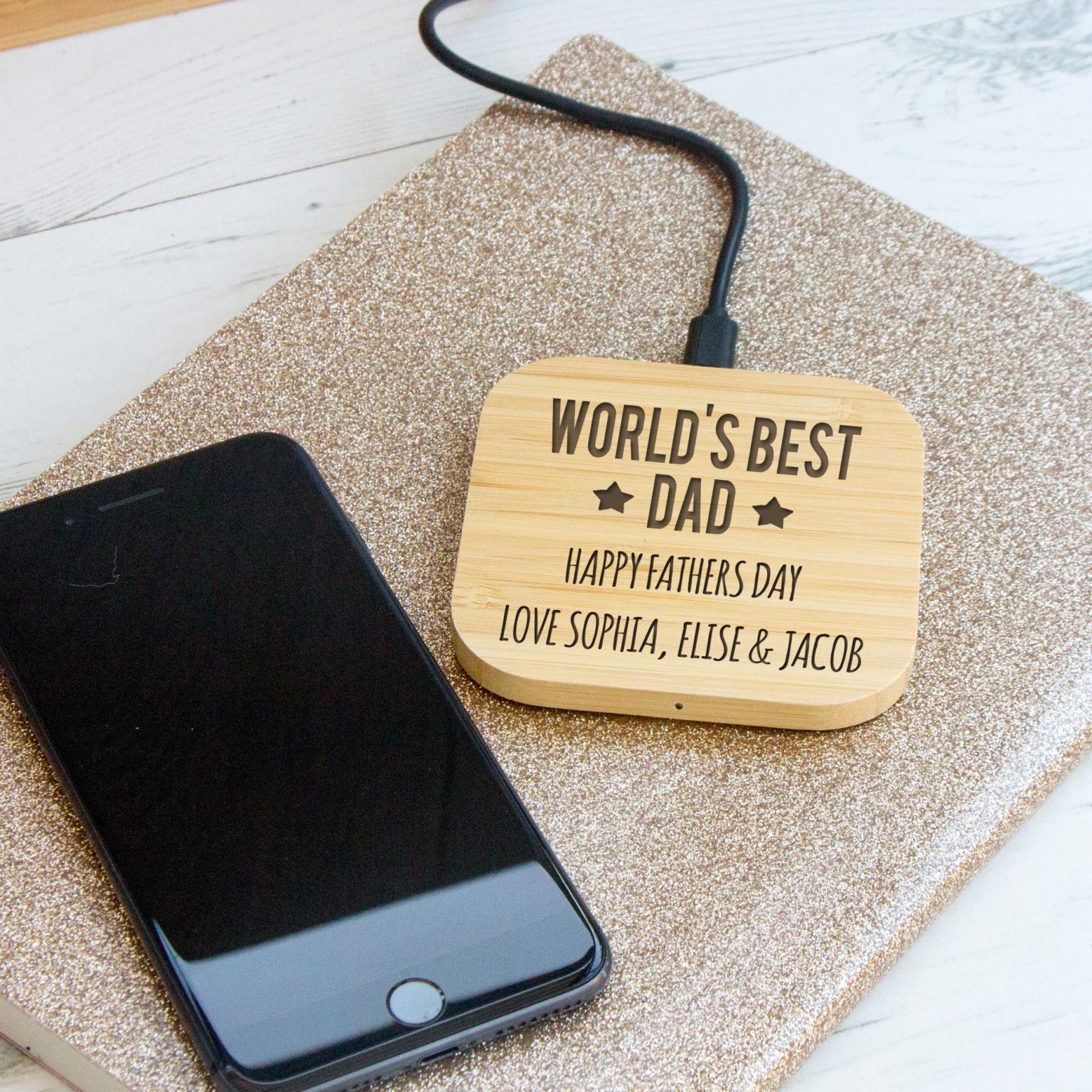 Personalised Wireless Charger | IPhone & Android