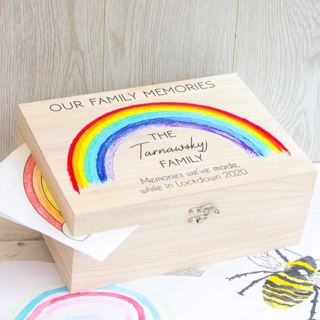 Personalised Rainbow Memory Box | The Laser Boutique