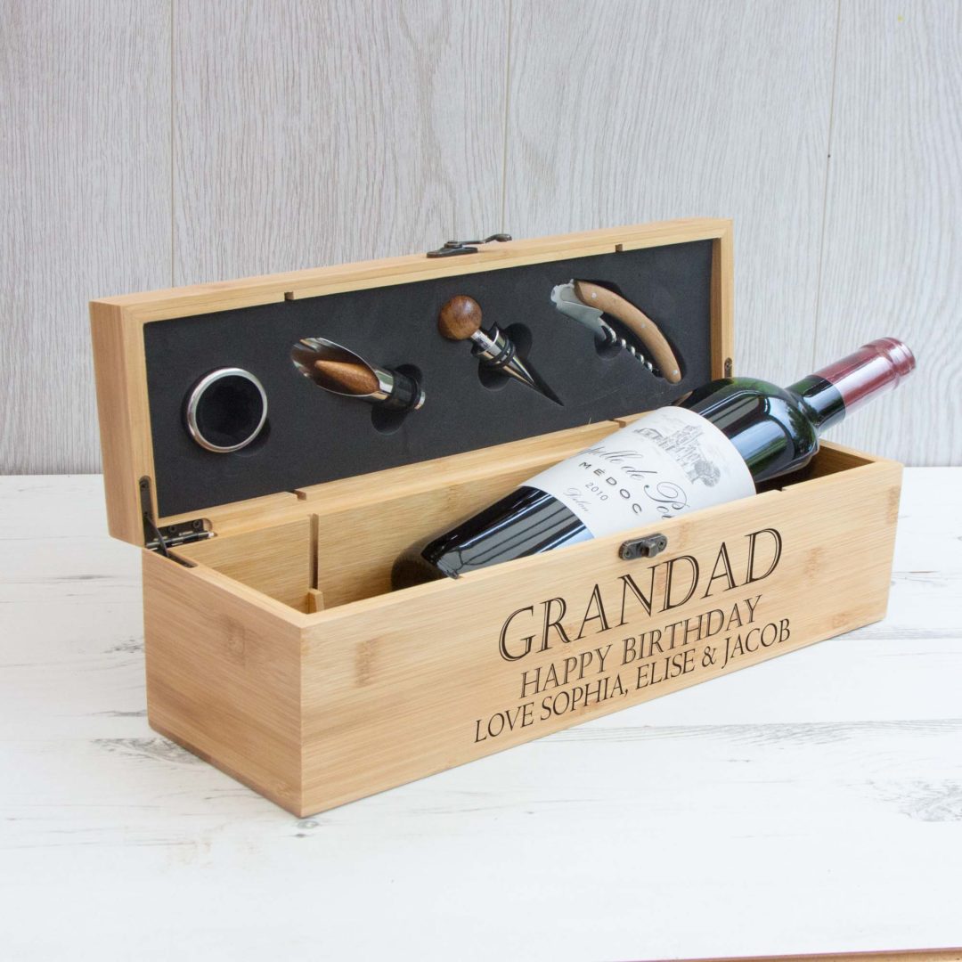Personalised Wine Box & Accessories | Wine Presentation Box