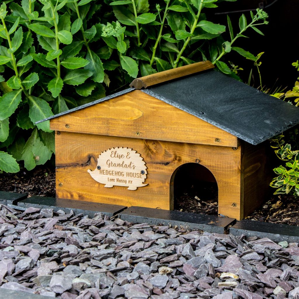 Personalised Hedgehog Box With Slate Roof | The Laser Boutique