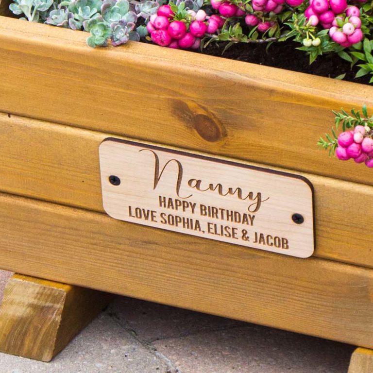 Personalised Flower Planter Plaque