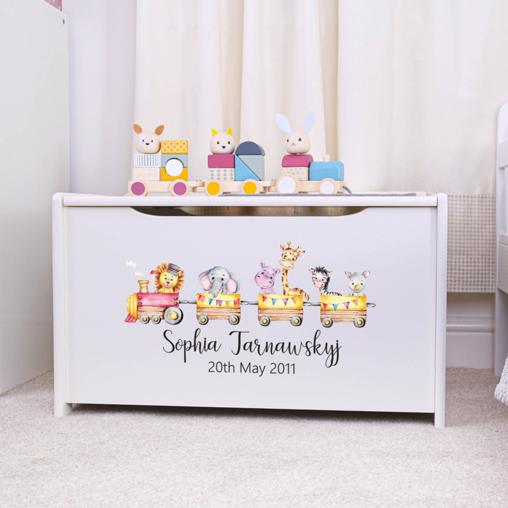 Personalised Toy Box Train Children's Storage Box | The Laser Boutique