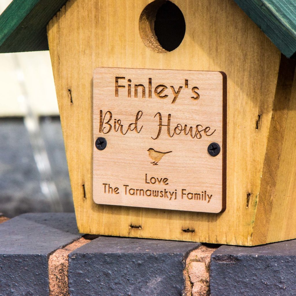 Personalised Wooden Bird Box / Bird Nest | The Laser Boutique