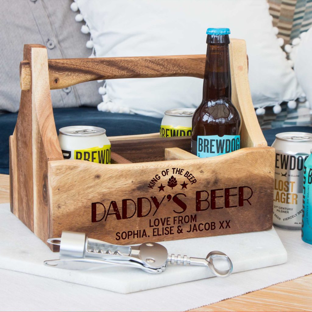 Personalised Beer Caddy / Bottle Holder Luxury | The Laser Boutique