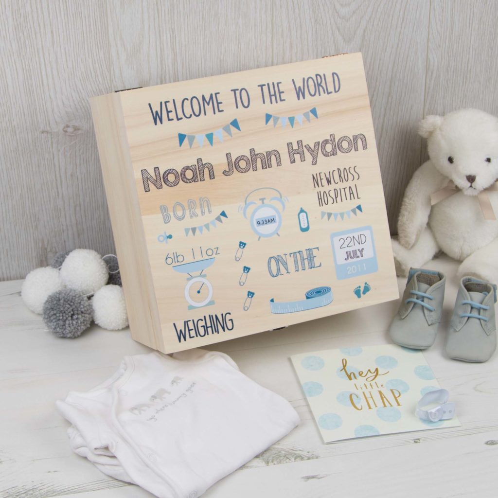 Personalised Wooden Memory Baby Box Icons | The Laser Boutique
