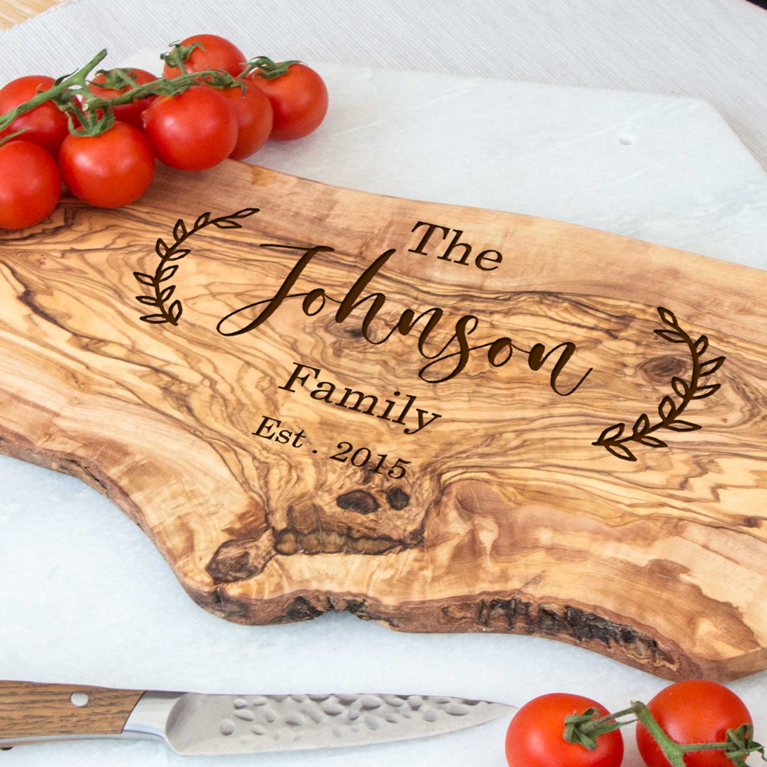 Personalised Family Olive Board | The Laser Boutique