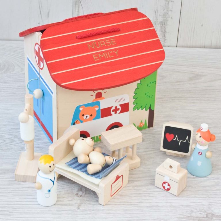 Personalised Hospital Play Set Wooden Wooden Toy | The Laser Boutique