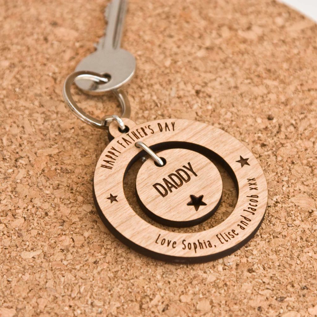 Personalised Father's Day Hanging Tag Keyring | The Laser Boutique
