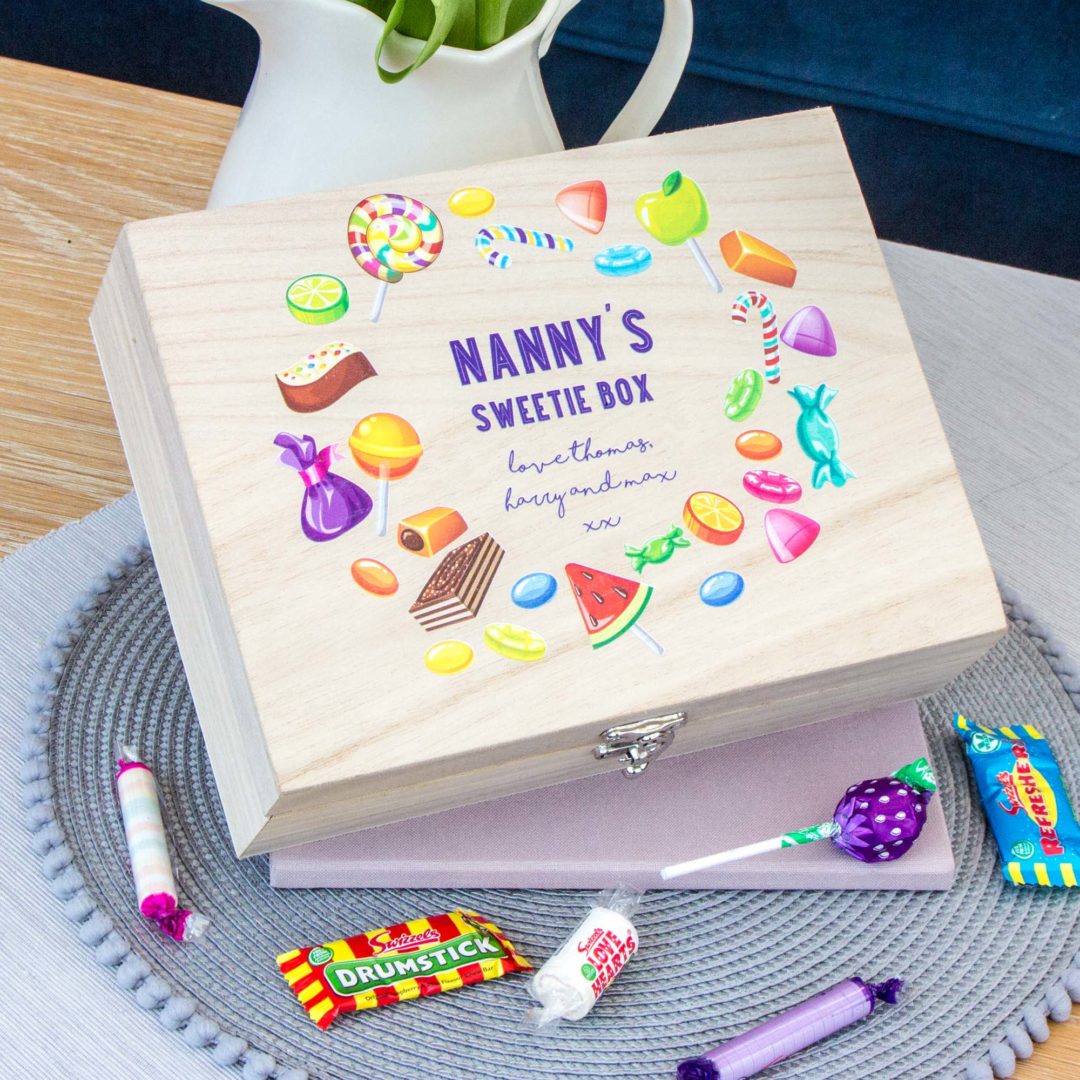 Personalised Mother's Day Blue Sweetie Box | The Laser Boutique