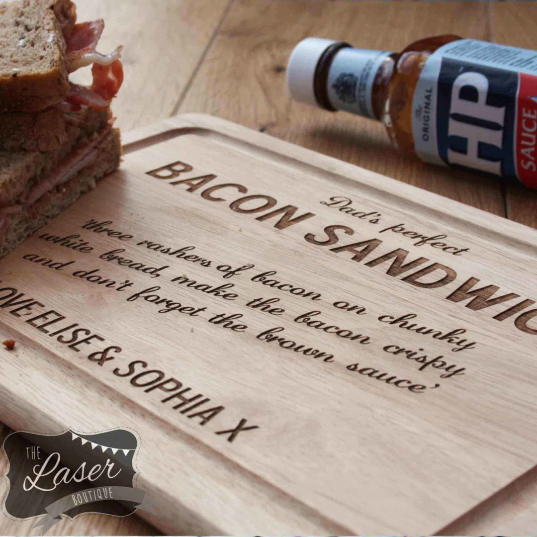 Personalised Bacon Breakfast Serving Board | The Laser Boutique