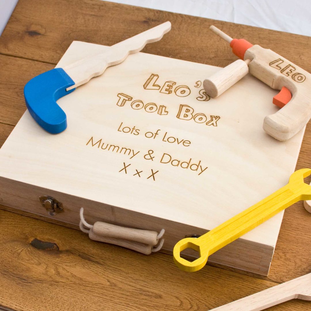 Personalised Carpenter's Tool Box Wooden Toy | The Laser Boutique