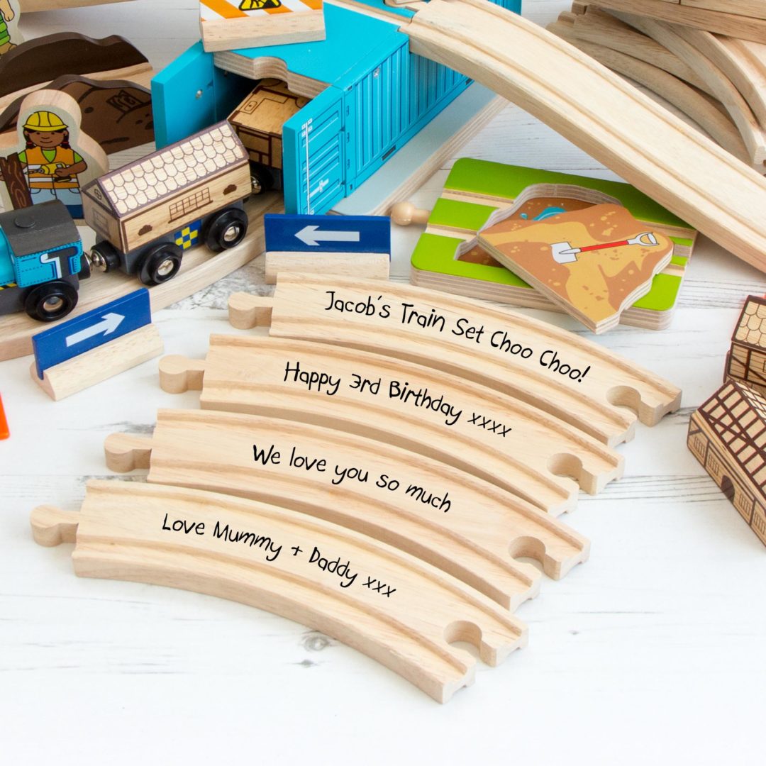 Personalised Construction Train Set | The Laser Boutique