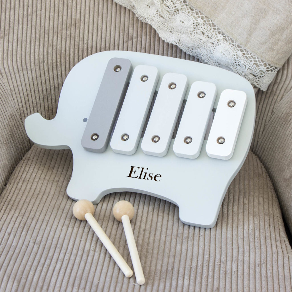 Personalised Wooden Elephant Xylophone | The Laser Boutique