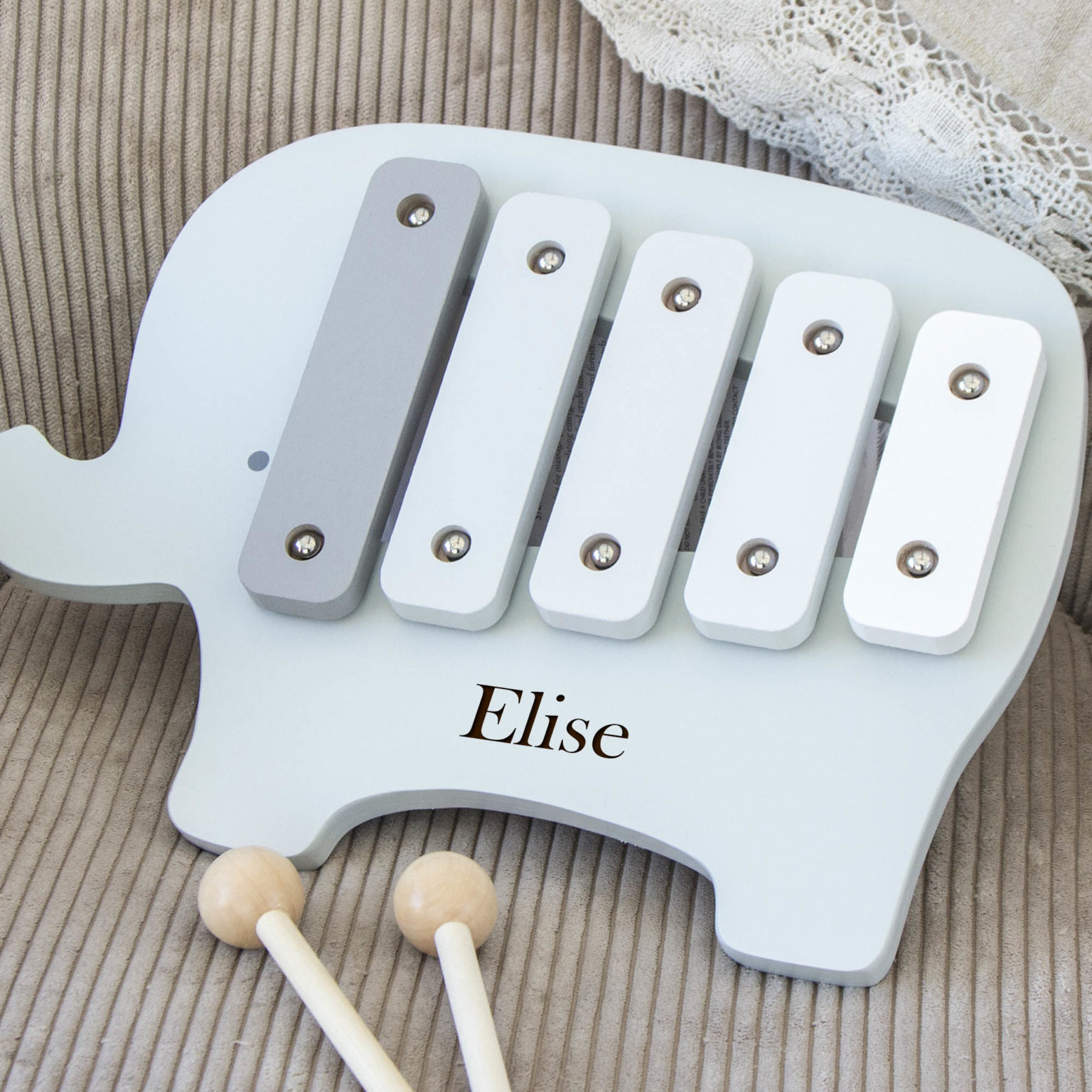 Personalised Wooden Elephant Xylophone | The Laser Boutique