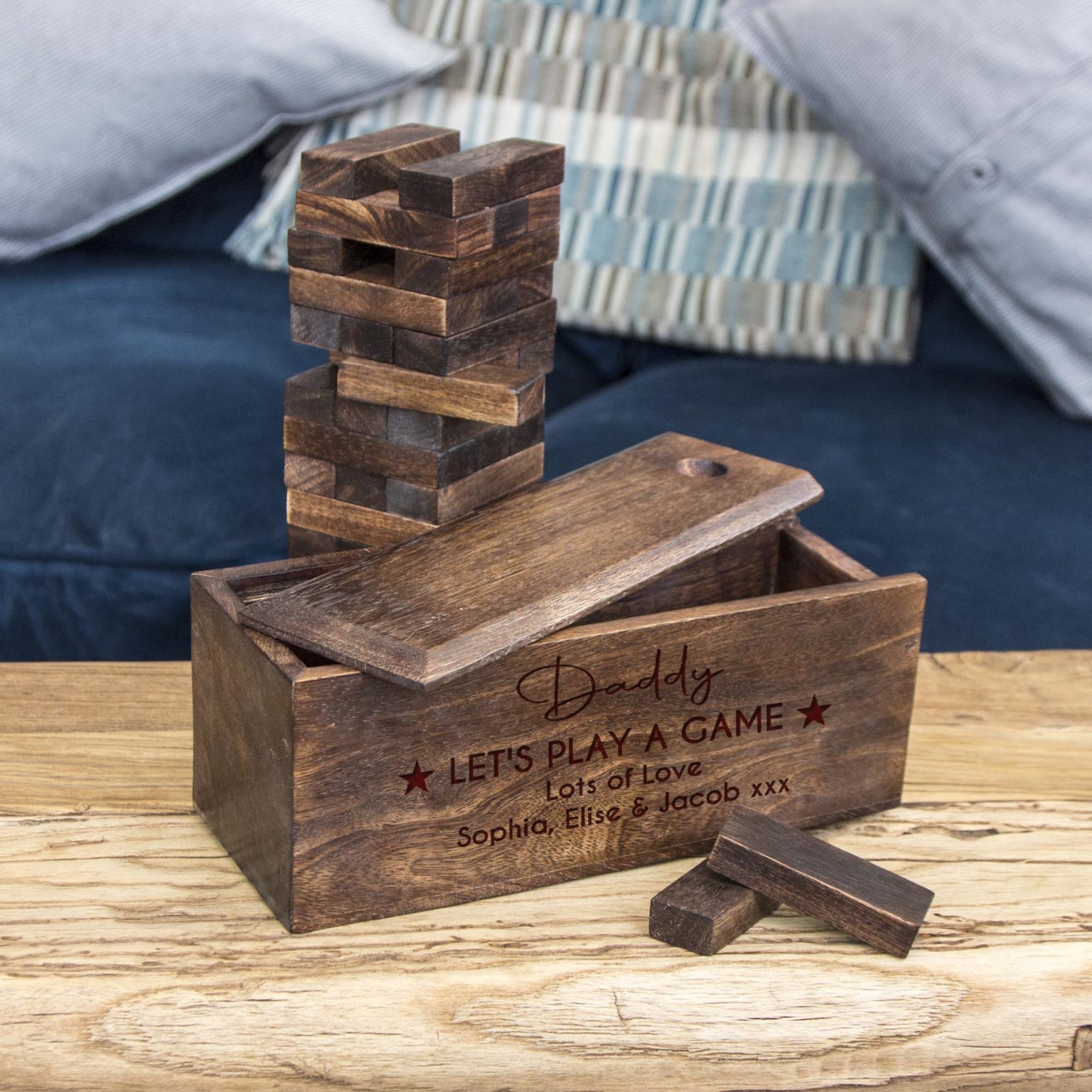 Personalised Jenga Wooden Game | The Laser Boutique