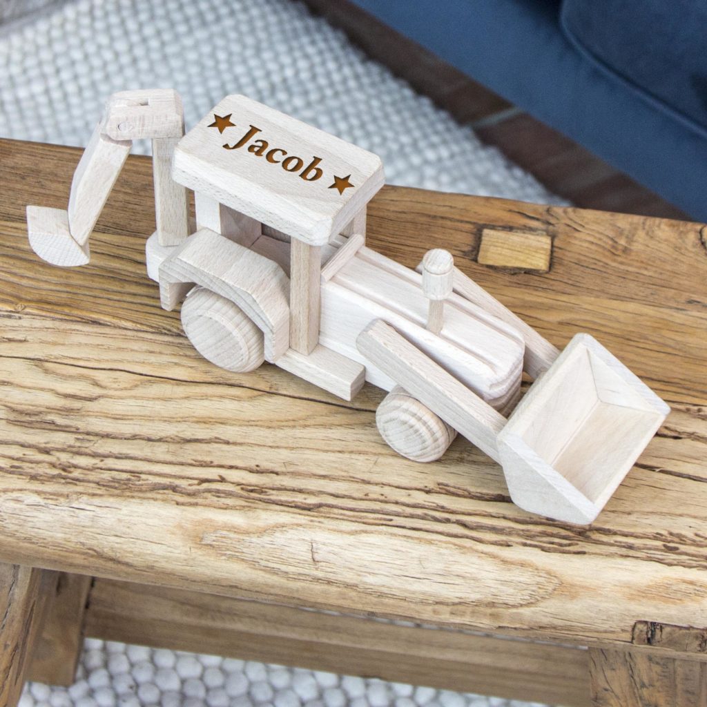 Personalised Natural Wooden Digger Toy | The Laser Boutique